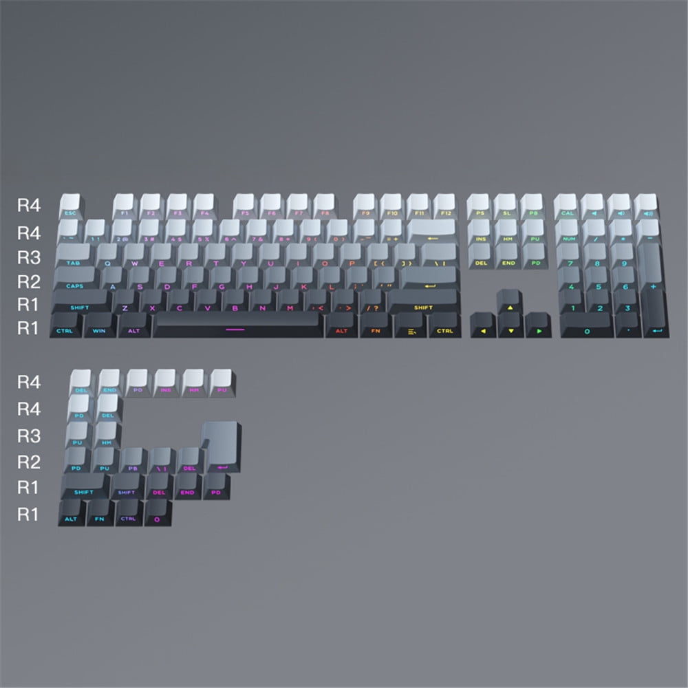 Wob Rainy75 Keycaps 133 Keys Gradient PBT DYE SUB Key Caps Cherry ...