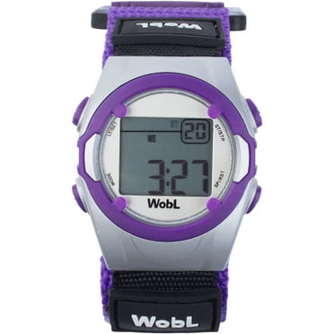 WobL Pink Wrist Vibrating Watch with Timer, Alarm Function, and Button ...