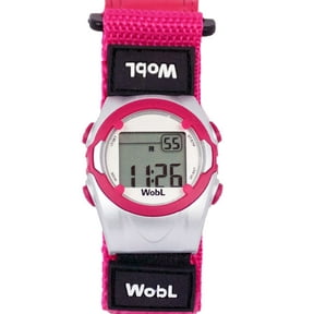 Smallest Vibrating Waterproof Reminder Watch (Pink Band / Black Case ...