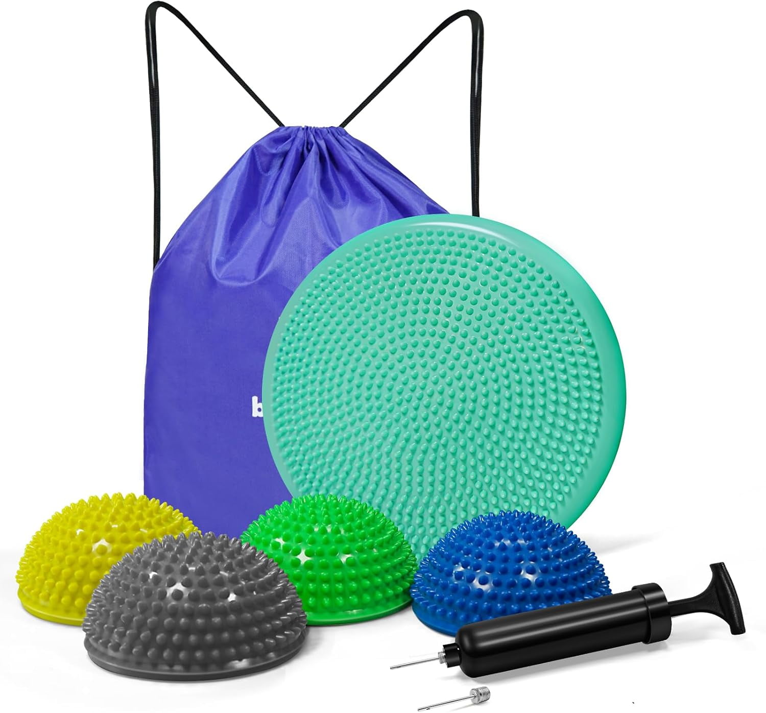Wobble Cushion Set for Balance Training - Disc Plus 4 Pods, Board With ...