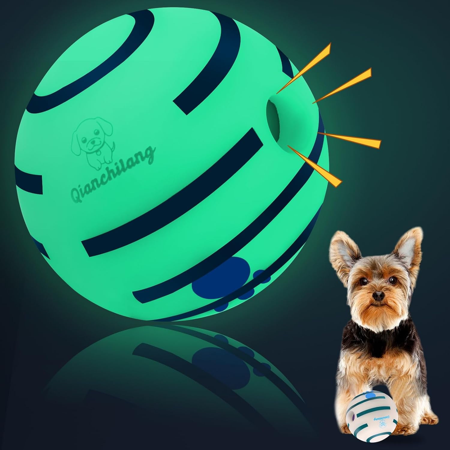 Wobble Giggle Ball for Dogs, Durable Interactive Dog Wobble Ball, Dog ...