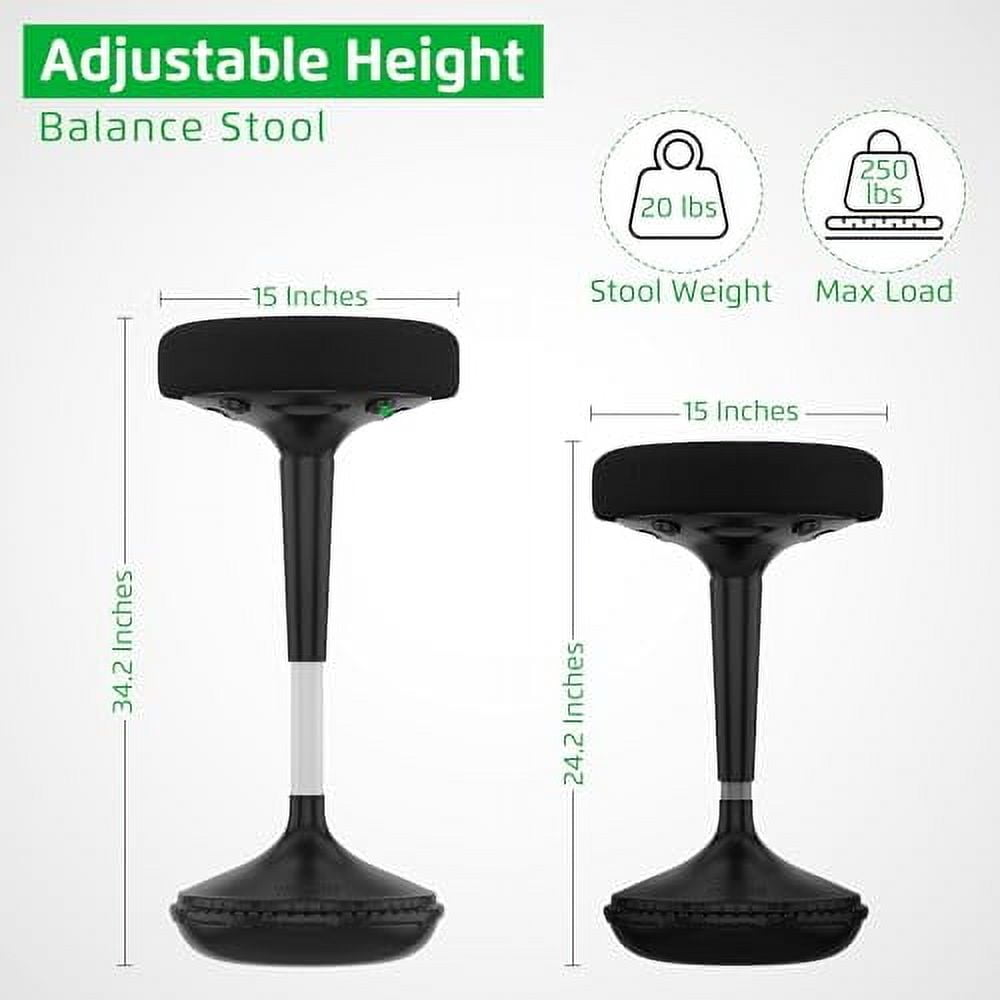 Wobble Stool Standing Desk, Flexible Seating Adjustable Office ...