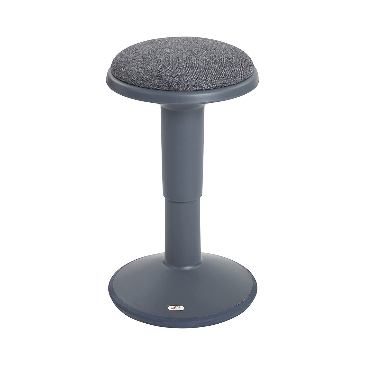 Wobble Stool with Cushion, Adjustable Height, Active Seating, Grey ...