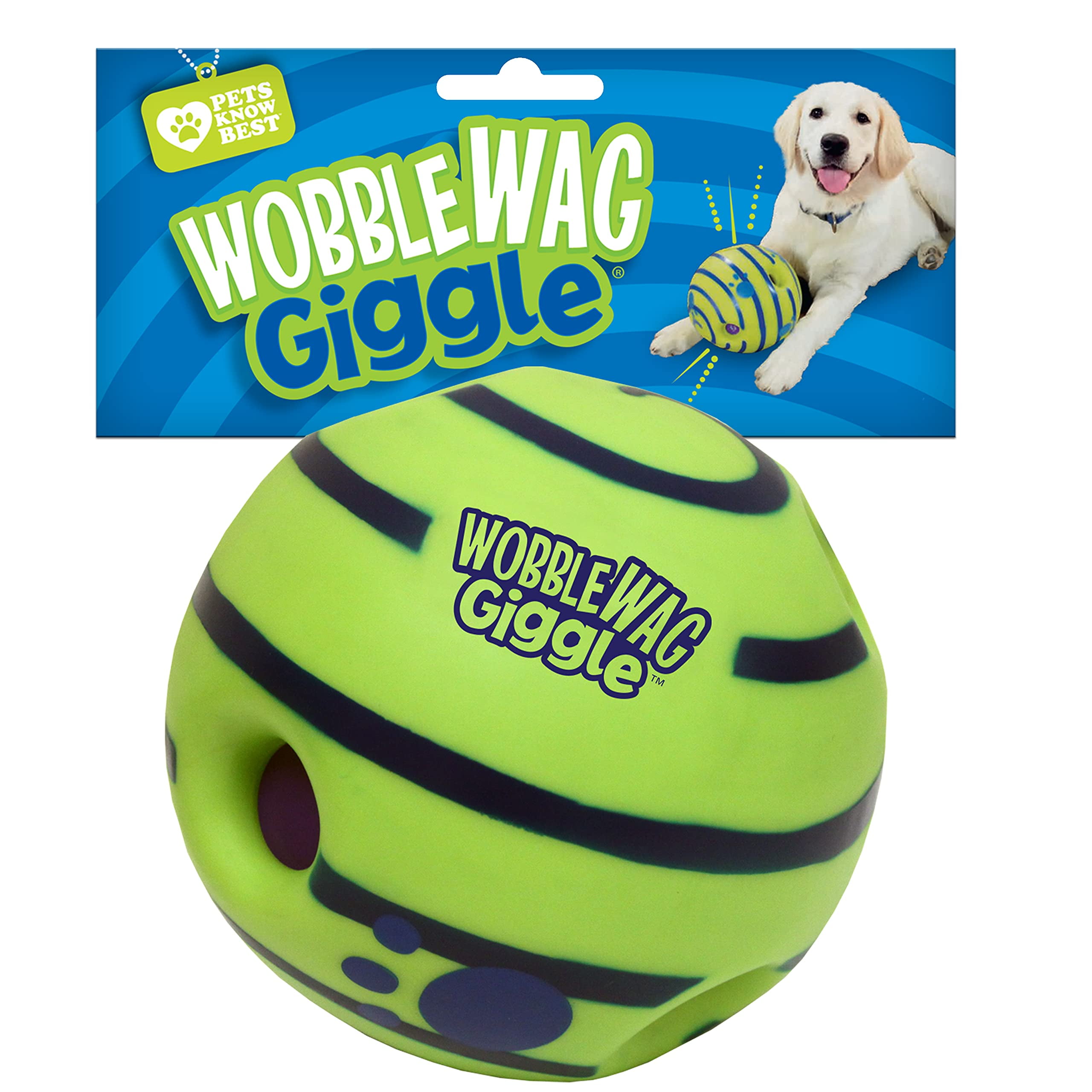 Wobble Wag Giggle Ball, Interactive Dog ATT1Toy, Fun Giggle Sounds When ...