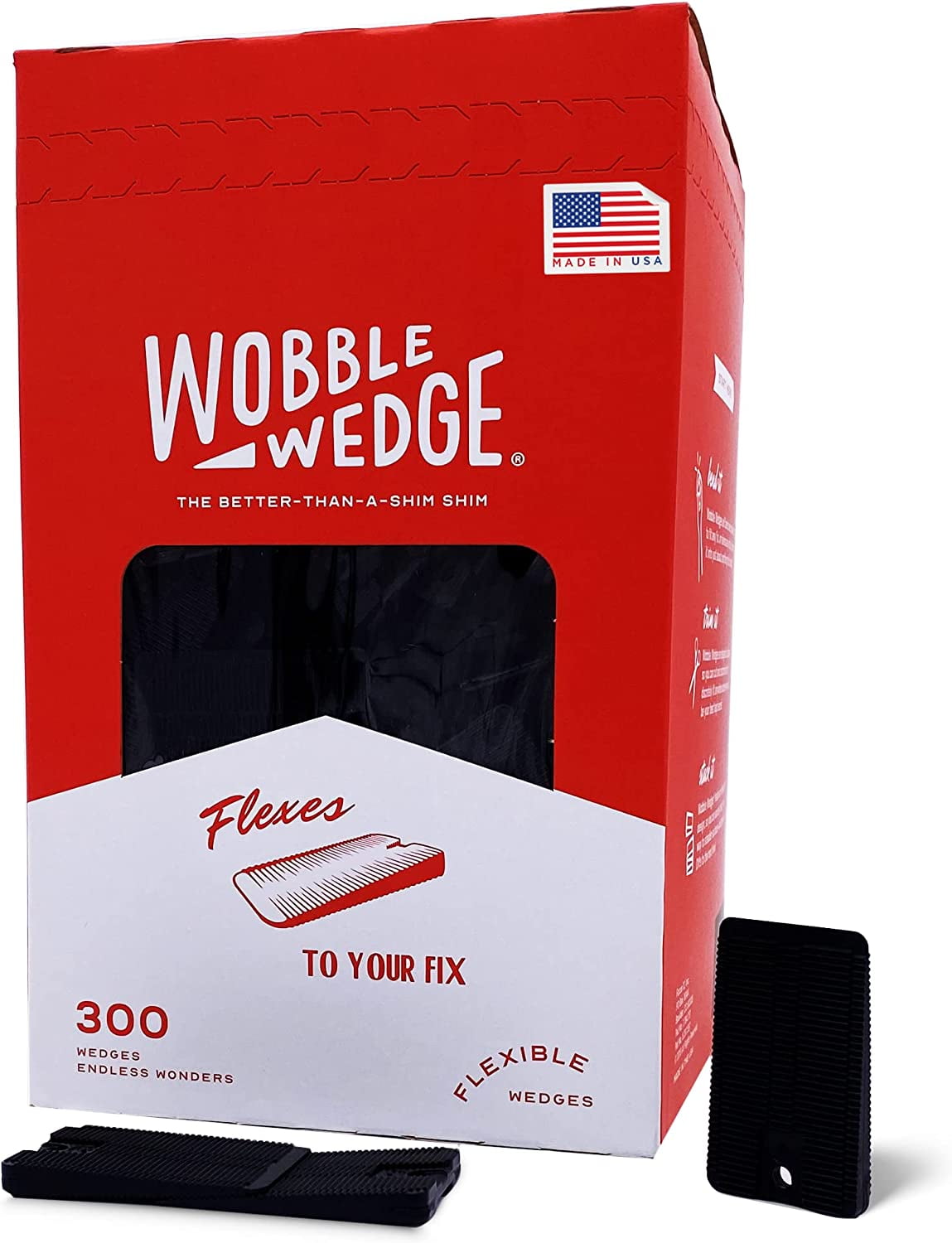 Wobble Wedges Flexible Plastic Shims - Leveling Shims for Home ...