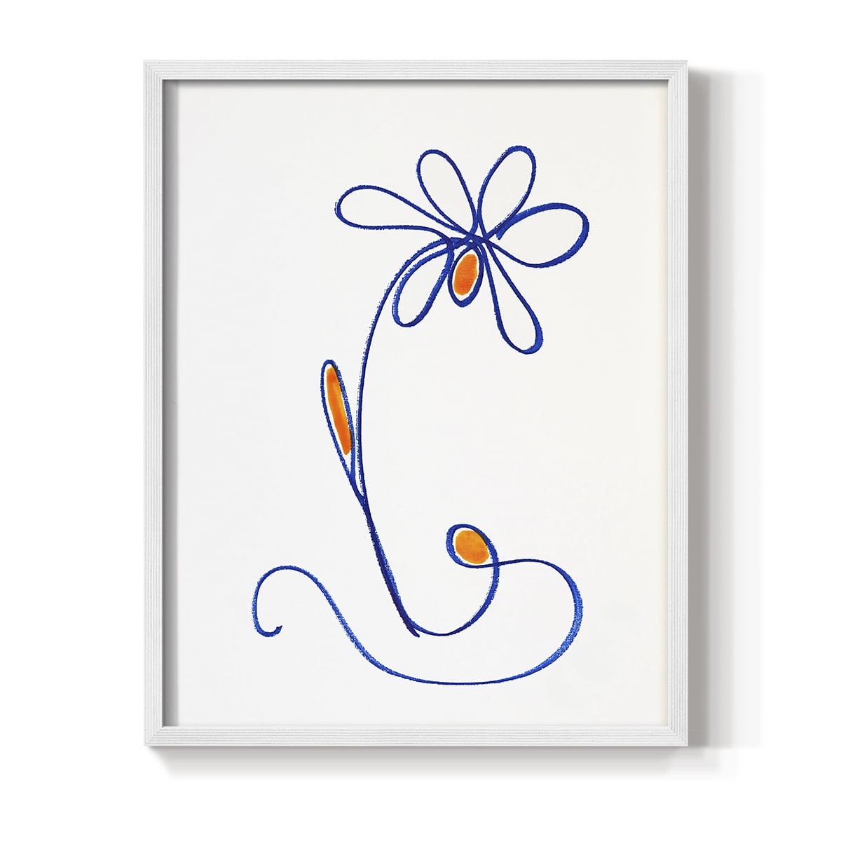 Wobbly Blooms II Framed Print - Solid Wood in Single Picture Frame ...