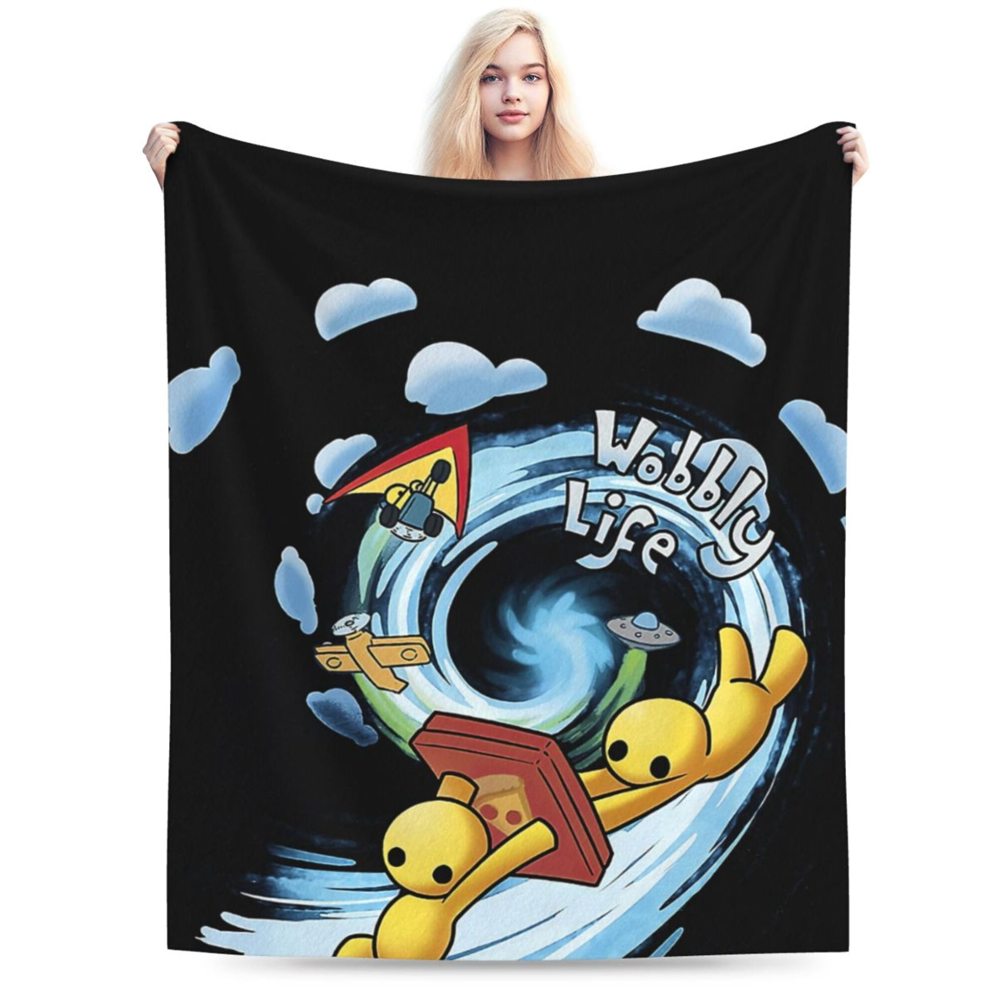 Wobbly Life Cartoon Blanket, Ultra Soft Cozy Luxury Fleece Throw ...