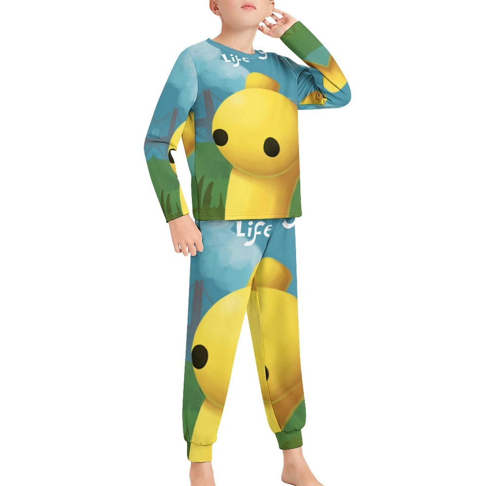 Wobbly Life Ki-ds Pajamas 2 Piece Pjs Set Little Big Bo-ys Gi-rls ...