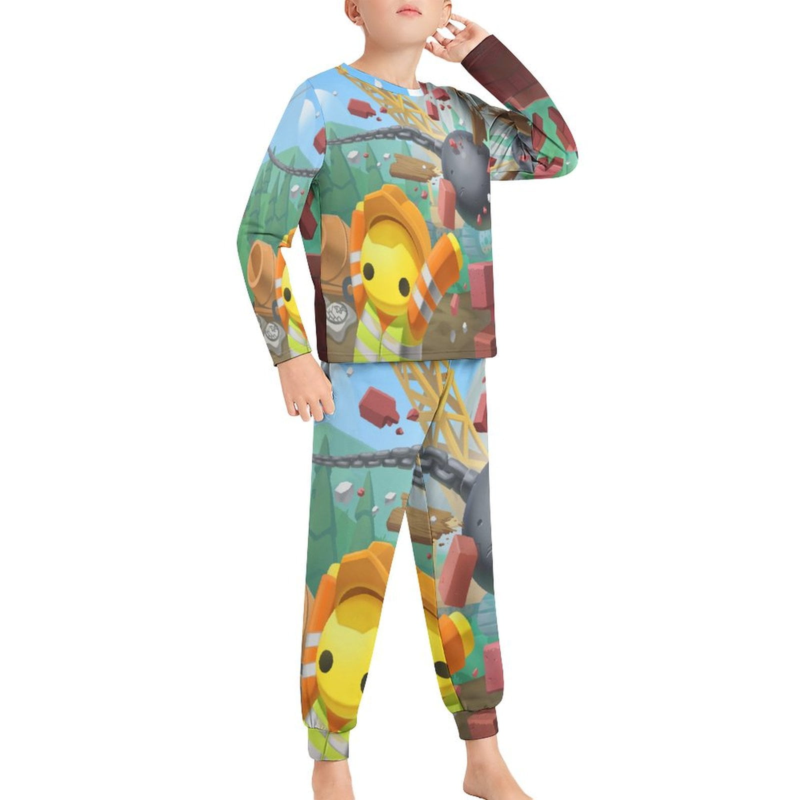 Wobbly Life Ki-ds Pajamas 2 Piece Pjs Set Little Big Bo-ys Gi-rls ...