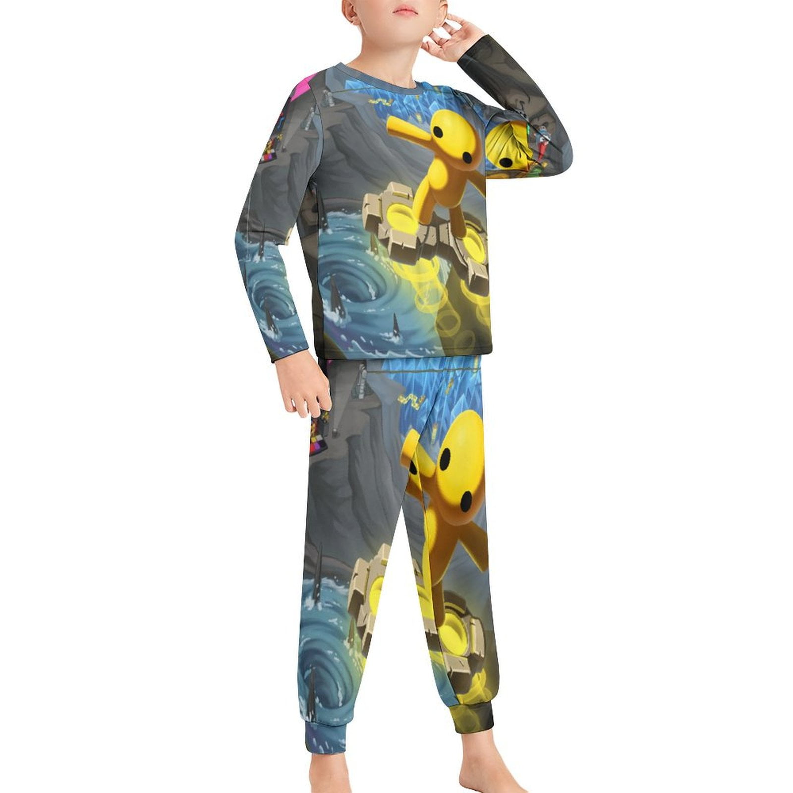 Wobbly Life Ki-ds Pajamas 2 Piece Pjs Set Little Big Bo-ys Gi-rls ...