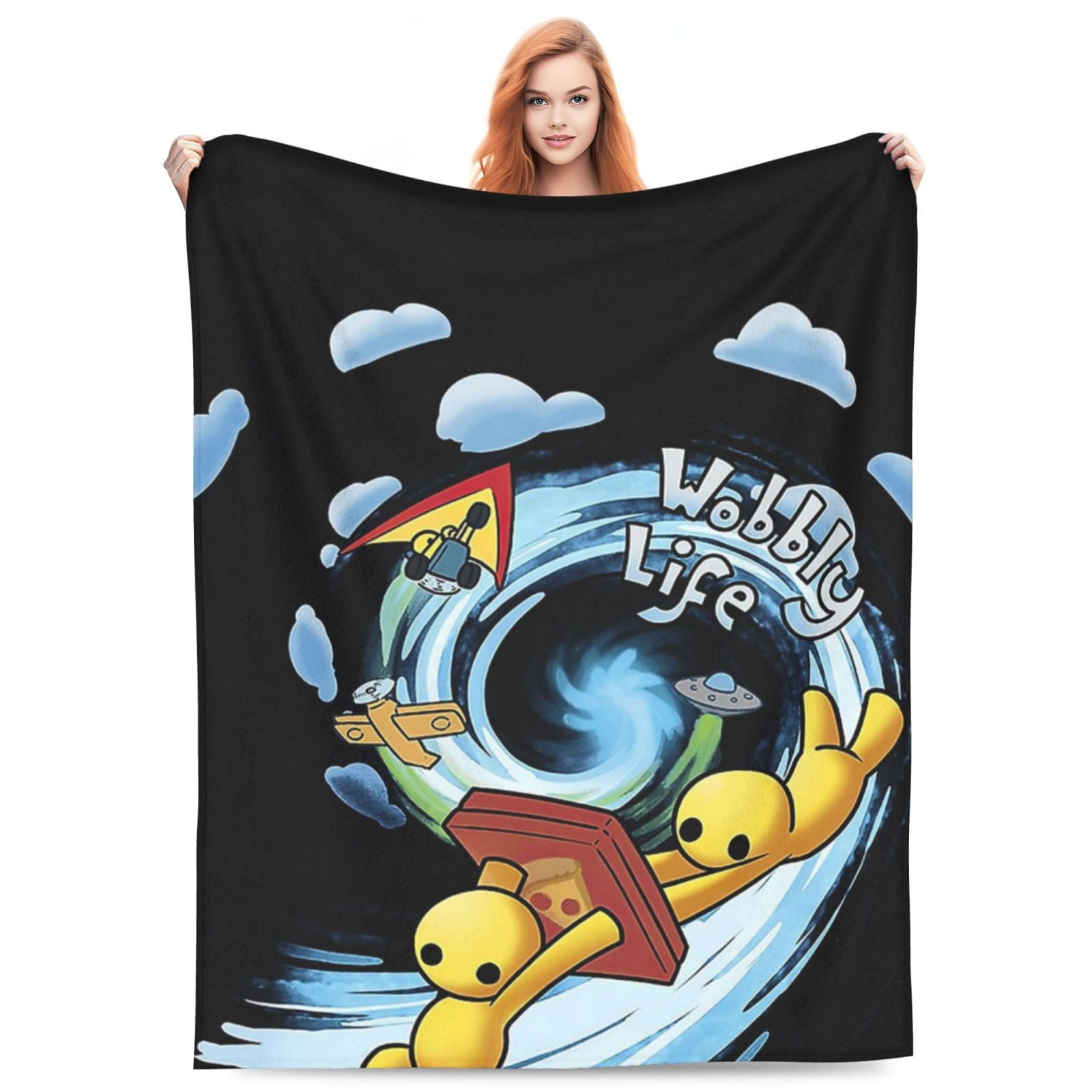 Wobbly Life Poster Flannel Blanket Ultra-Soft Micro Fleece Throw ...
