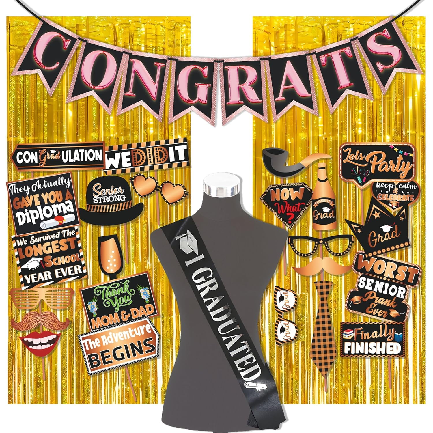 Wobbox Graduation Props for Adults Graduation Party Props Happy ...