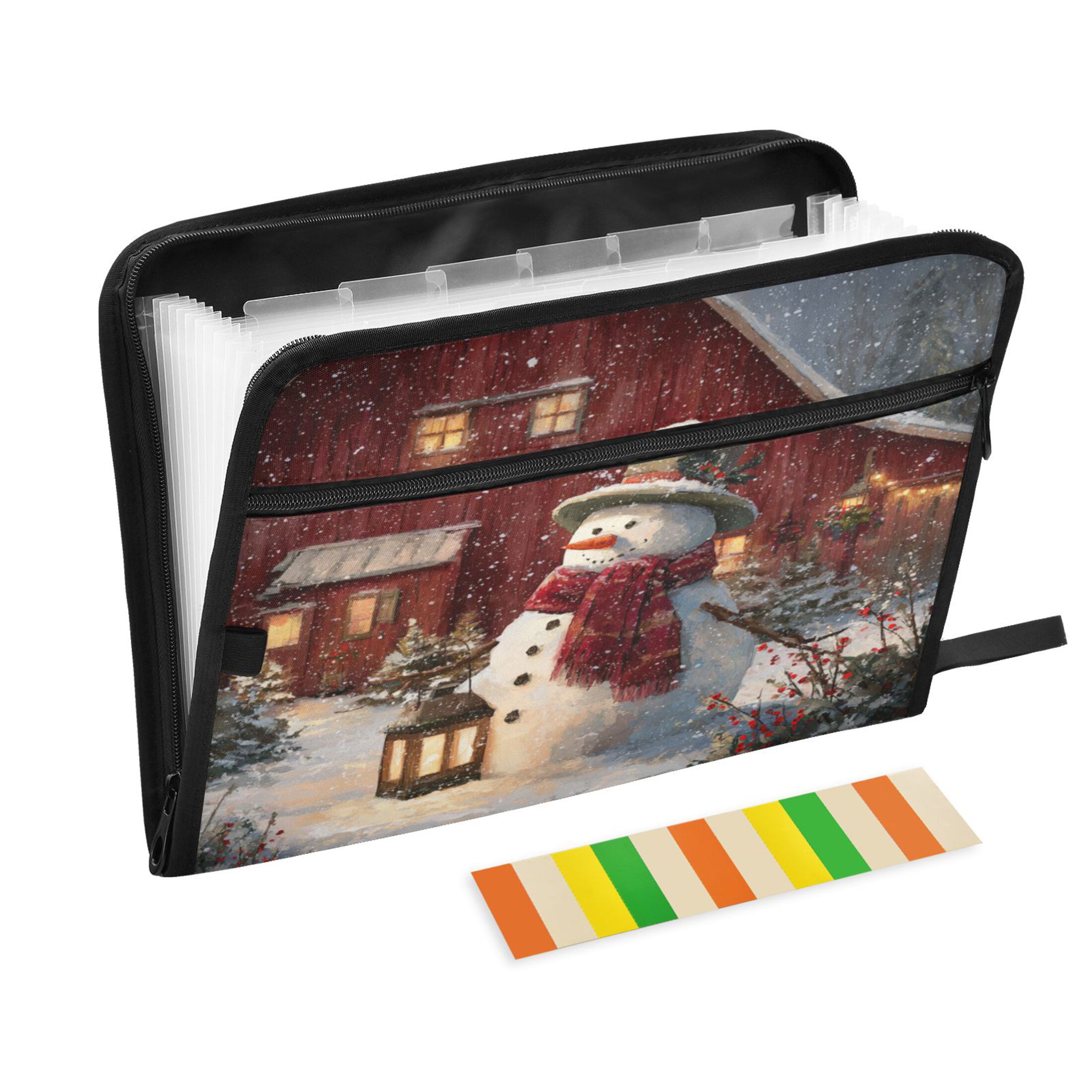 Wobogo Adorable Snowman Expanding File Folder Letter Size Accordion ...