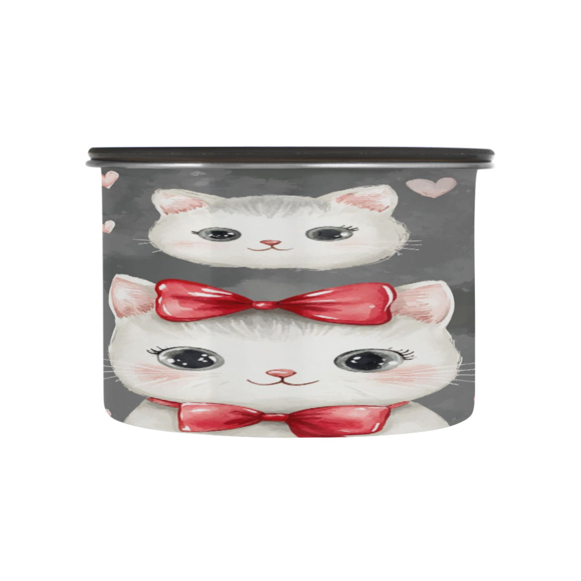 Wobogo Adorable White Cats Pattern Food Storage Jars 304 Food Grade ...