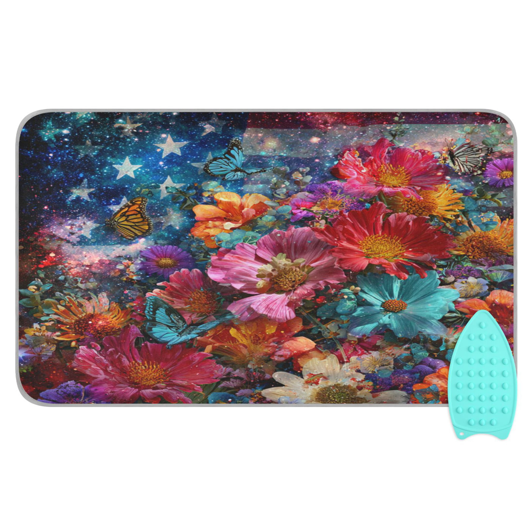 Wobogo American Flag Flower Ironing Mat Blanket Quilted Washer Dryer ...