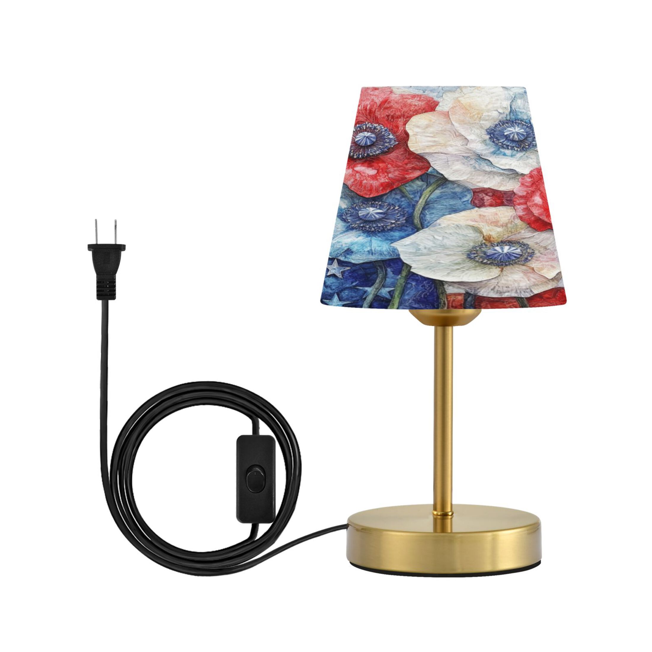 Wobogo American Flag Flowers Table Lamps Three-channel Adjustable ...