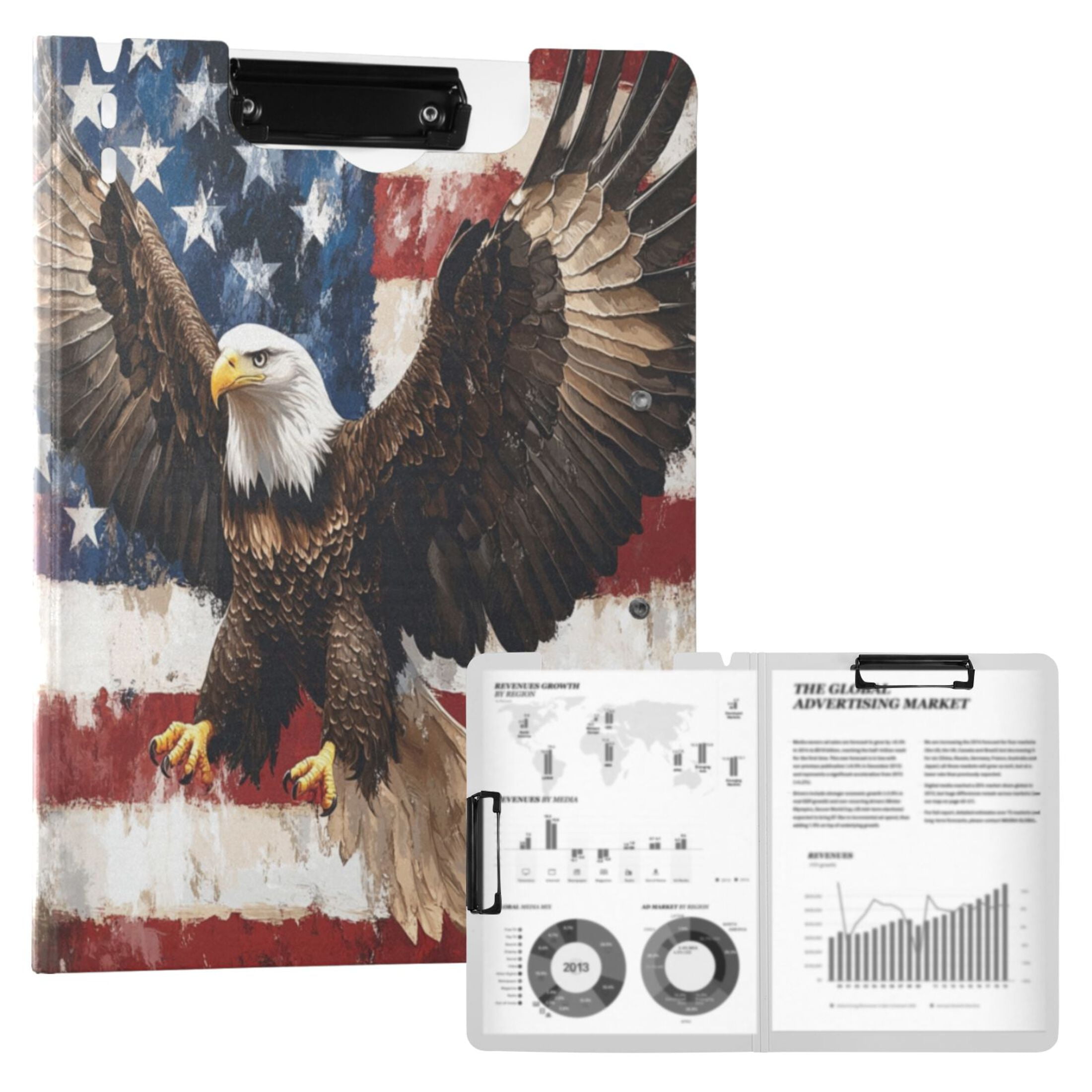 Wobogo American Patriotic Faith A4 Foldable Clipboard with Horizontal ...