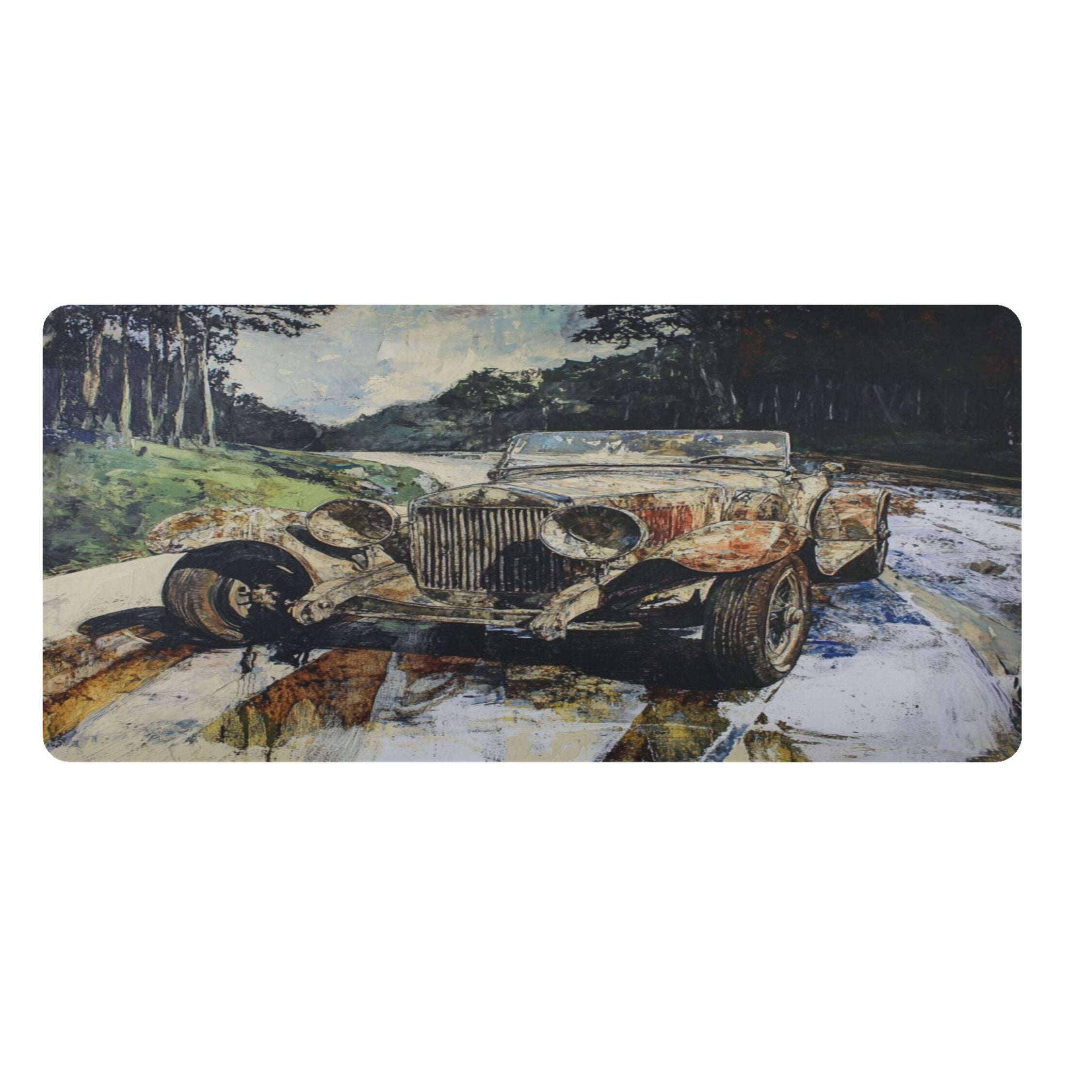 Wobogo Ancient Cars Gaming Mouse Pad Non-slip Leather Desk Mat Water ...