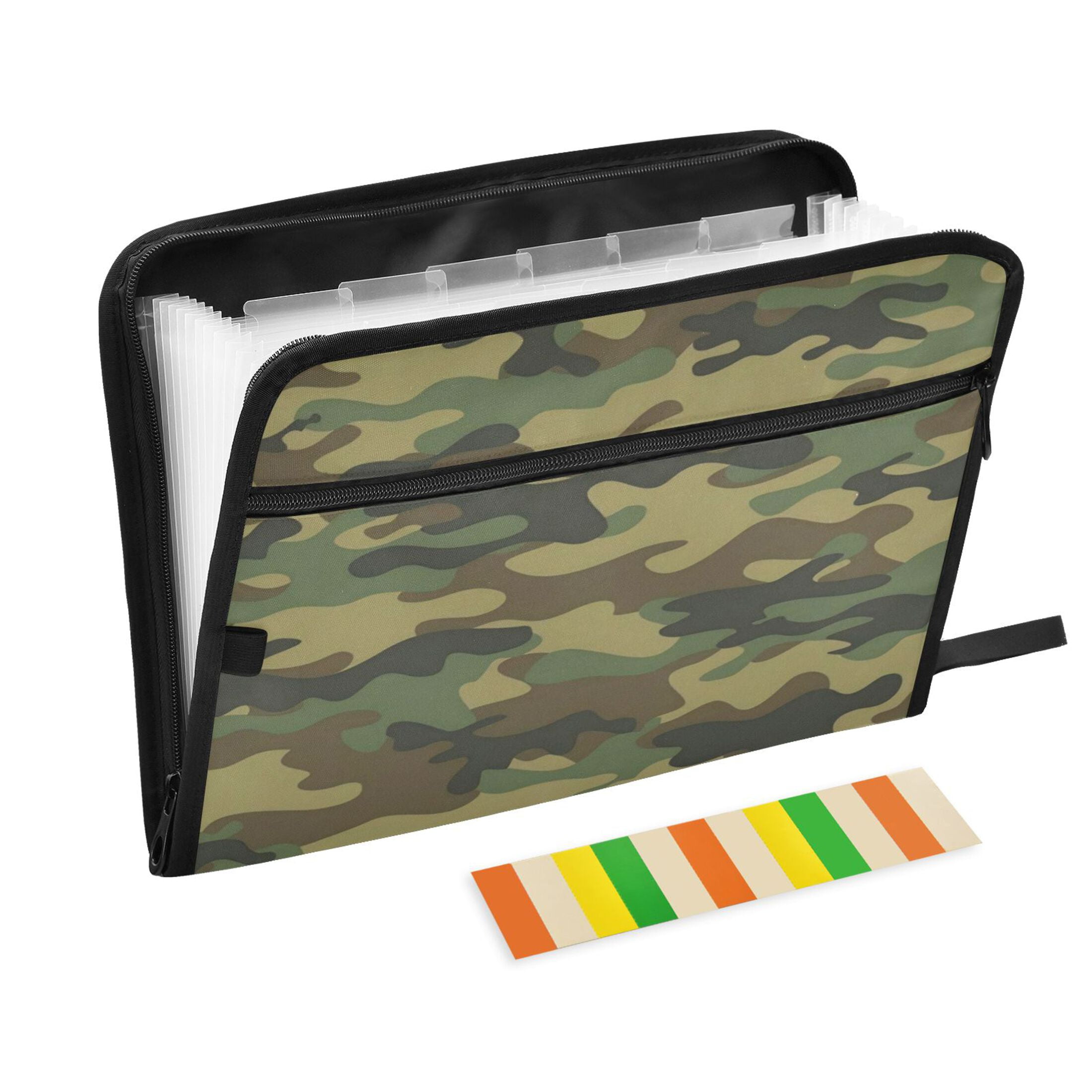 Wobogo Army Green Camouflage Expanding File Folder Letter Size ...