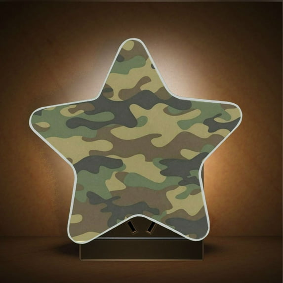Wobogo Army Green Camouflage LED Star Night Light 0.2 Watt Wall Plug ...
