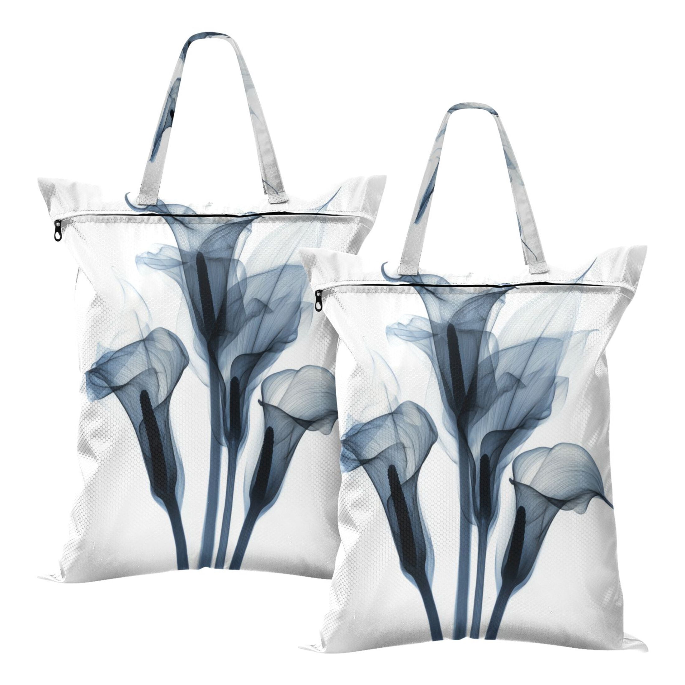 Wobogo Arum Lilies Travel Laundry Bag Dirty Clothes Organizer Top ...
