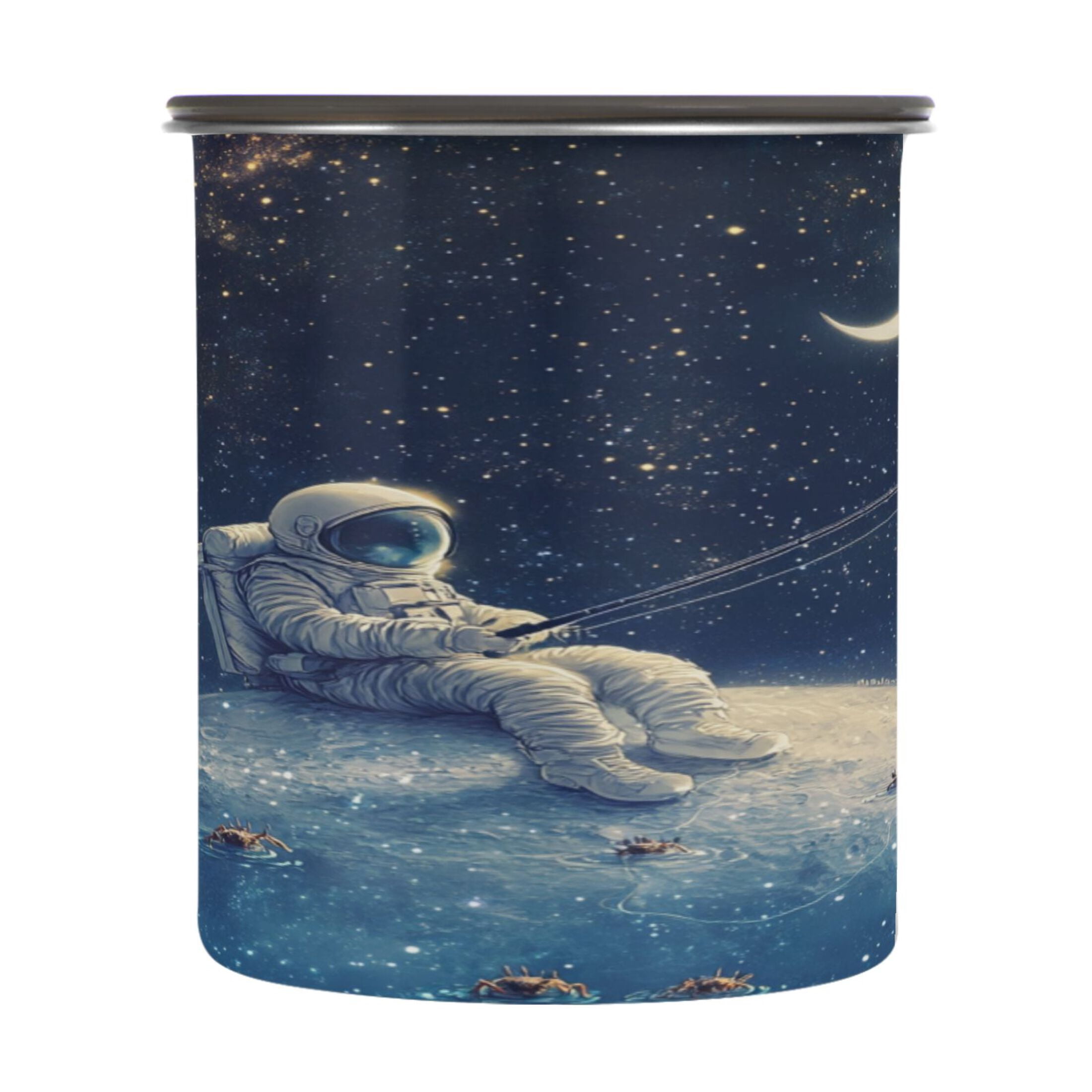 Wobogo Astronaut Fishing on The Moon Food Storage Jars 304 Food Grade ...