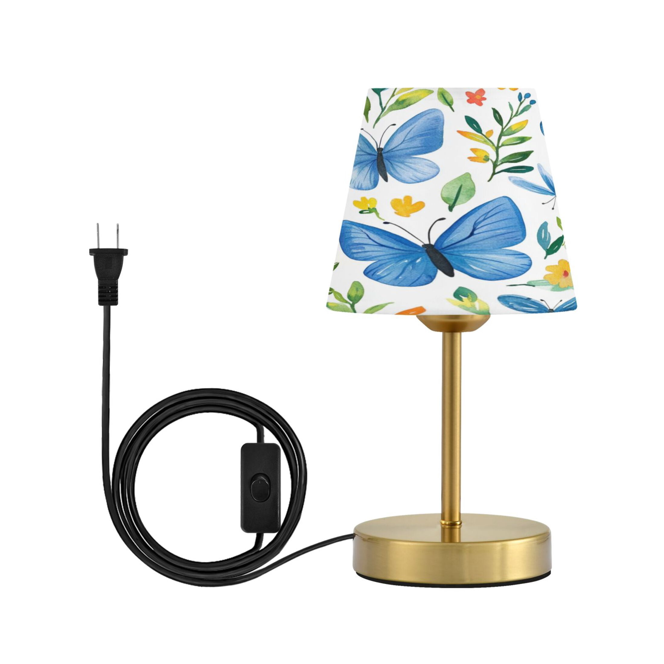 Wobogo Blue Butterfly Table Lamps Three-channel Adjustable Lighted ...