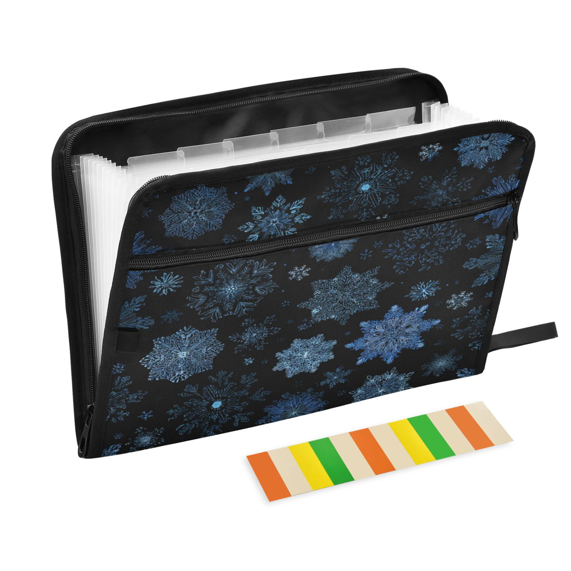 Wobogo Blue Snowflake Expanding File Folder Letter Size Accordion ...