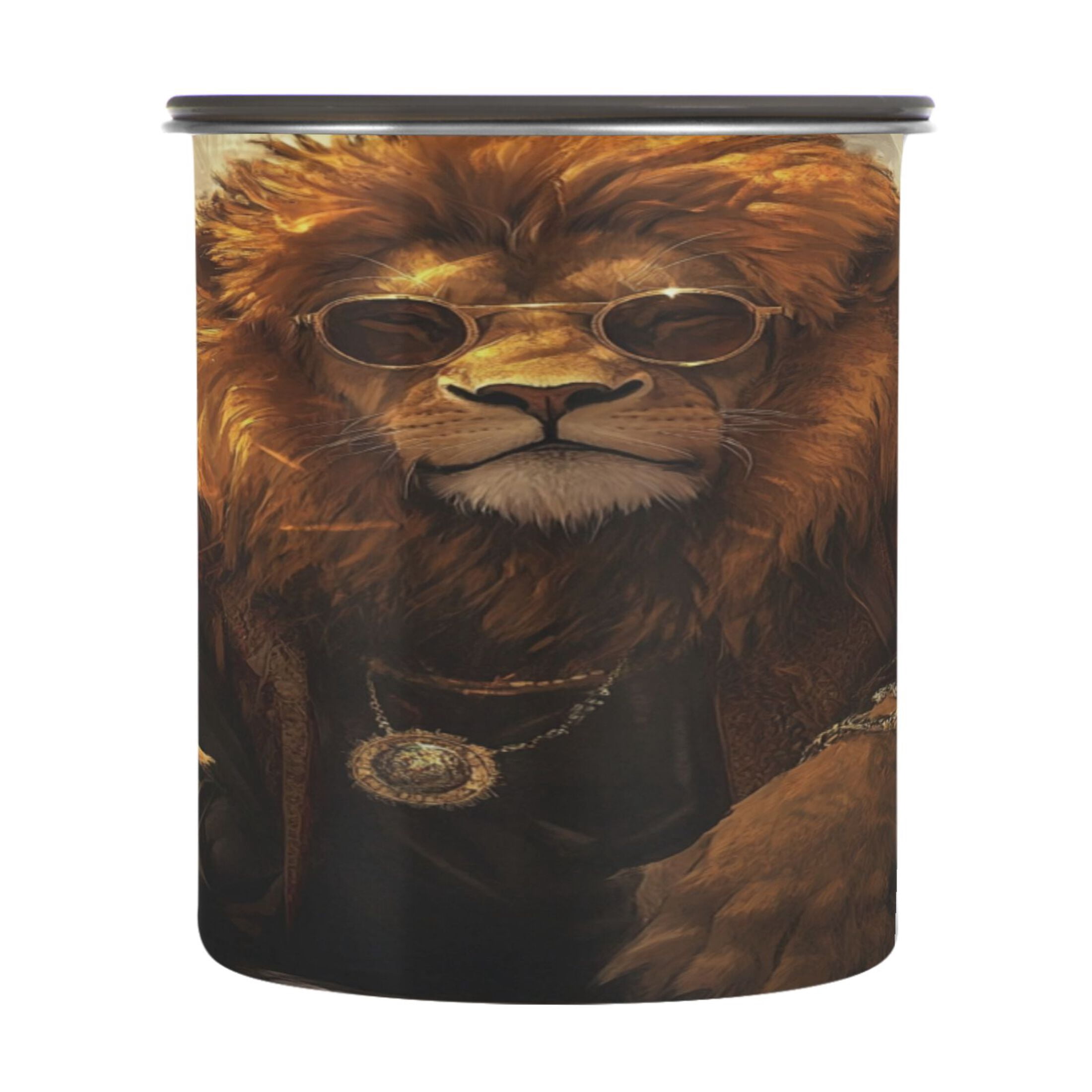 Wobogo Bossy Lion Illustration Food Storage Jars 304 Food Grade ...