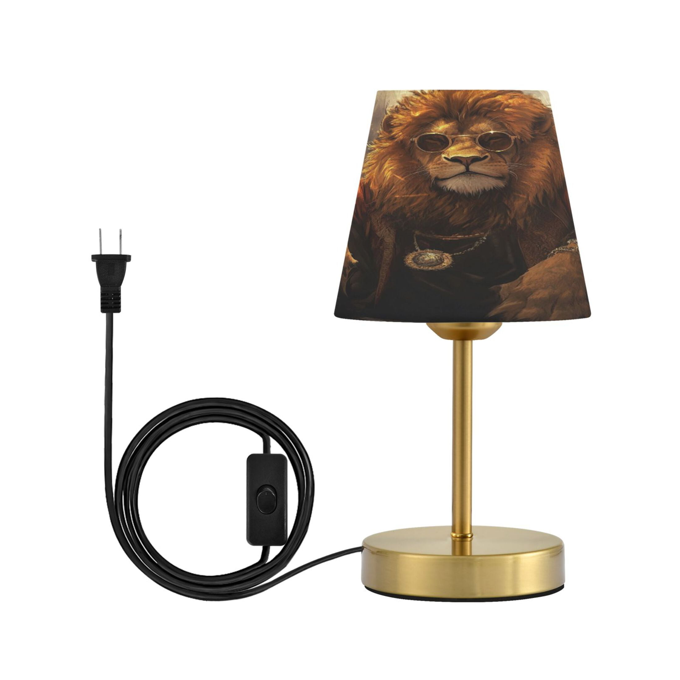 Wobogo Bossy Lion Illustration Table Lamps Three-channel Adjustable ...