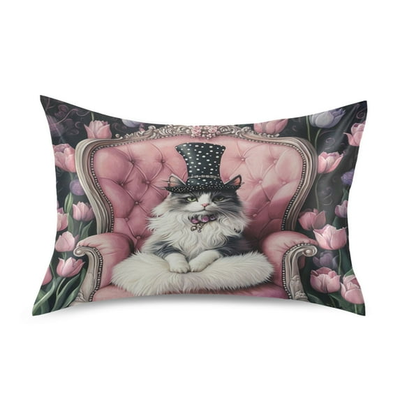 Wobogo Bowler Hat Ragdoll Cat Satin Pillowcase Soft Smooth Envelope ...