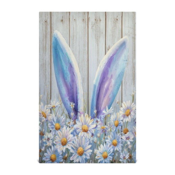 Wobogo Bunny Ears Daisy Kitchen Towel 4 Piece Large Cotton Dishcloth ...