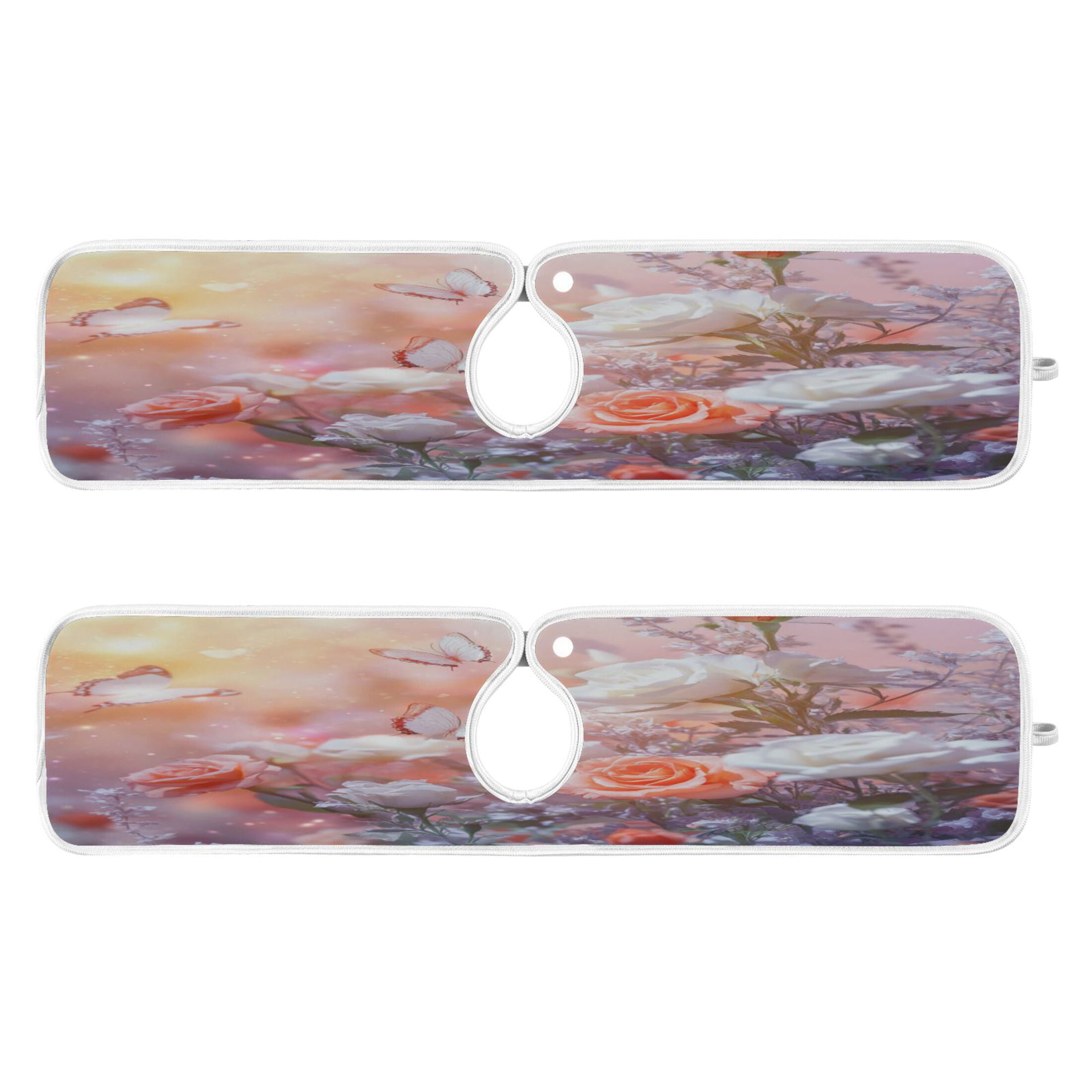 Wobogo Butterfly Gardens Faucet Drying Mat Set of 2 Sponge Material ...
