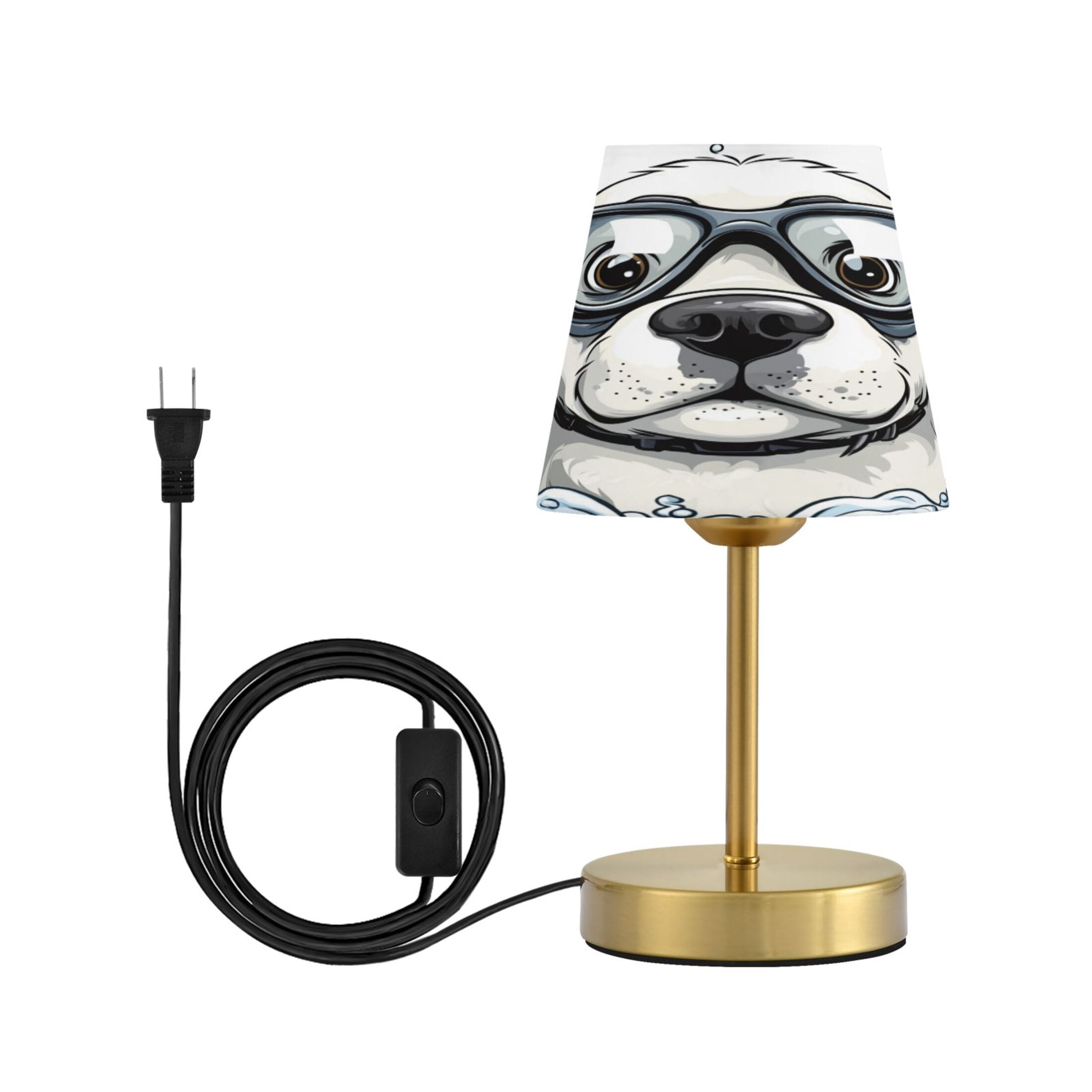 Wobogo Cartoon White Labrador Table Lamps Three-channel Adjustable ...