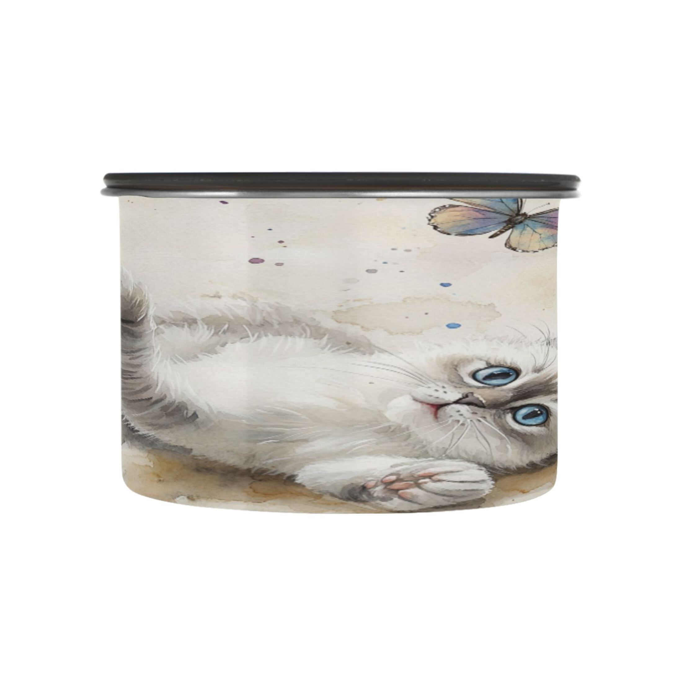 Wobogo Cat with Colorful Butterfly Food Storage Jars 304 Food Grade ...