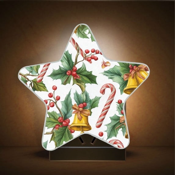 Wobogo Christmas Bells Pattern LED Star Night Light 0.2 Watt Wall Plug ...