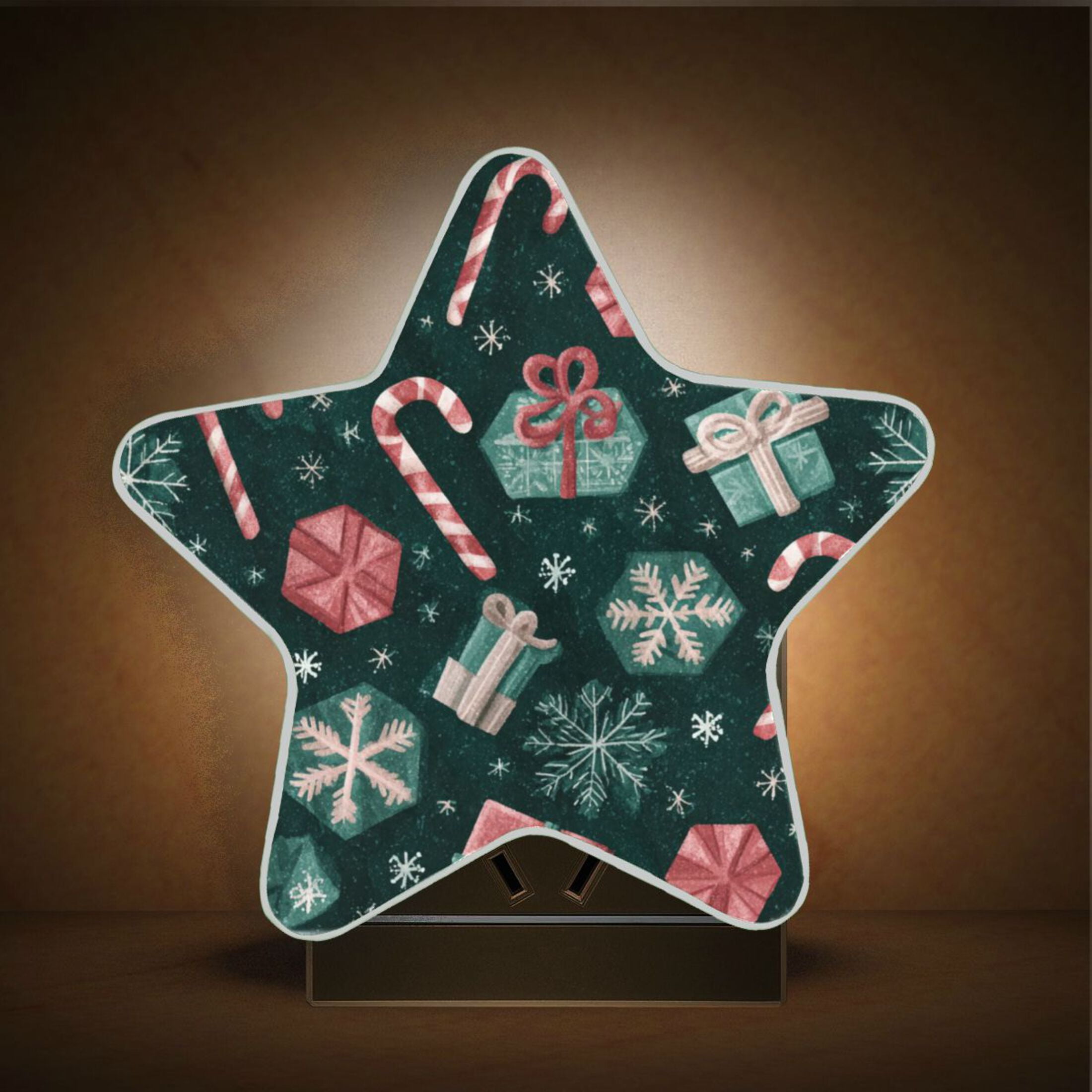 Wobogo Christmas Gift Elements LED Star Night Light 0.2 Watt Wall Plug ...