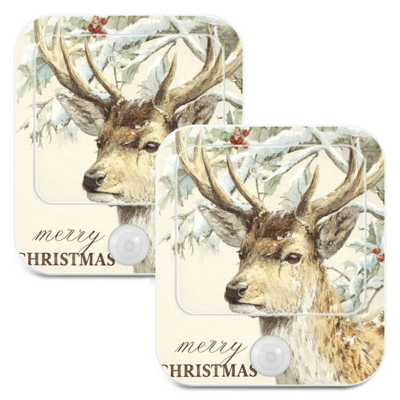 Wobogo Christmas Reindeer Night Light Lamp Set of 2 with Smart Sensor ...