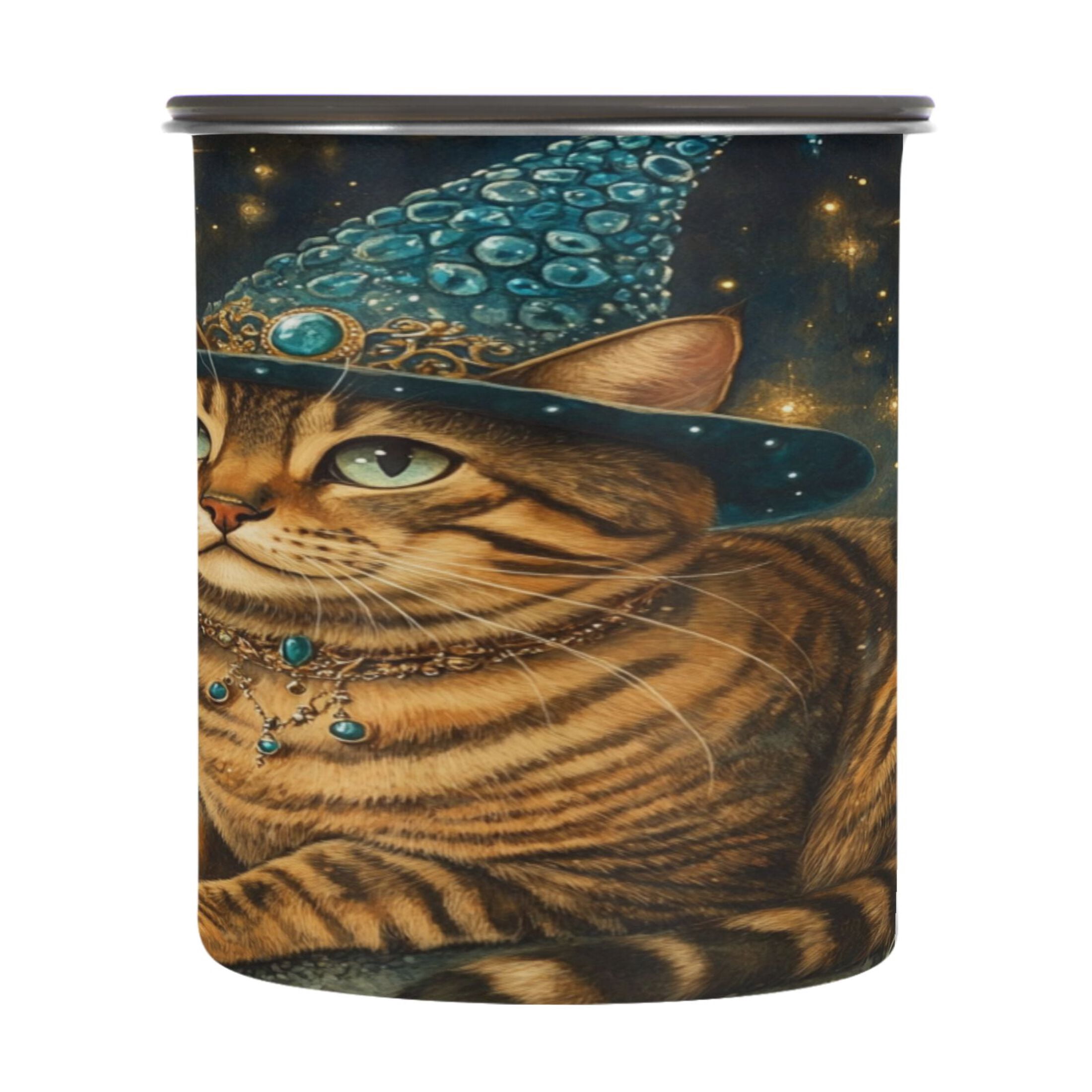 Wobogo Chubby Bengal Cat Food Storage Jars 304 Food Grade Stainless ...