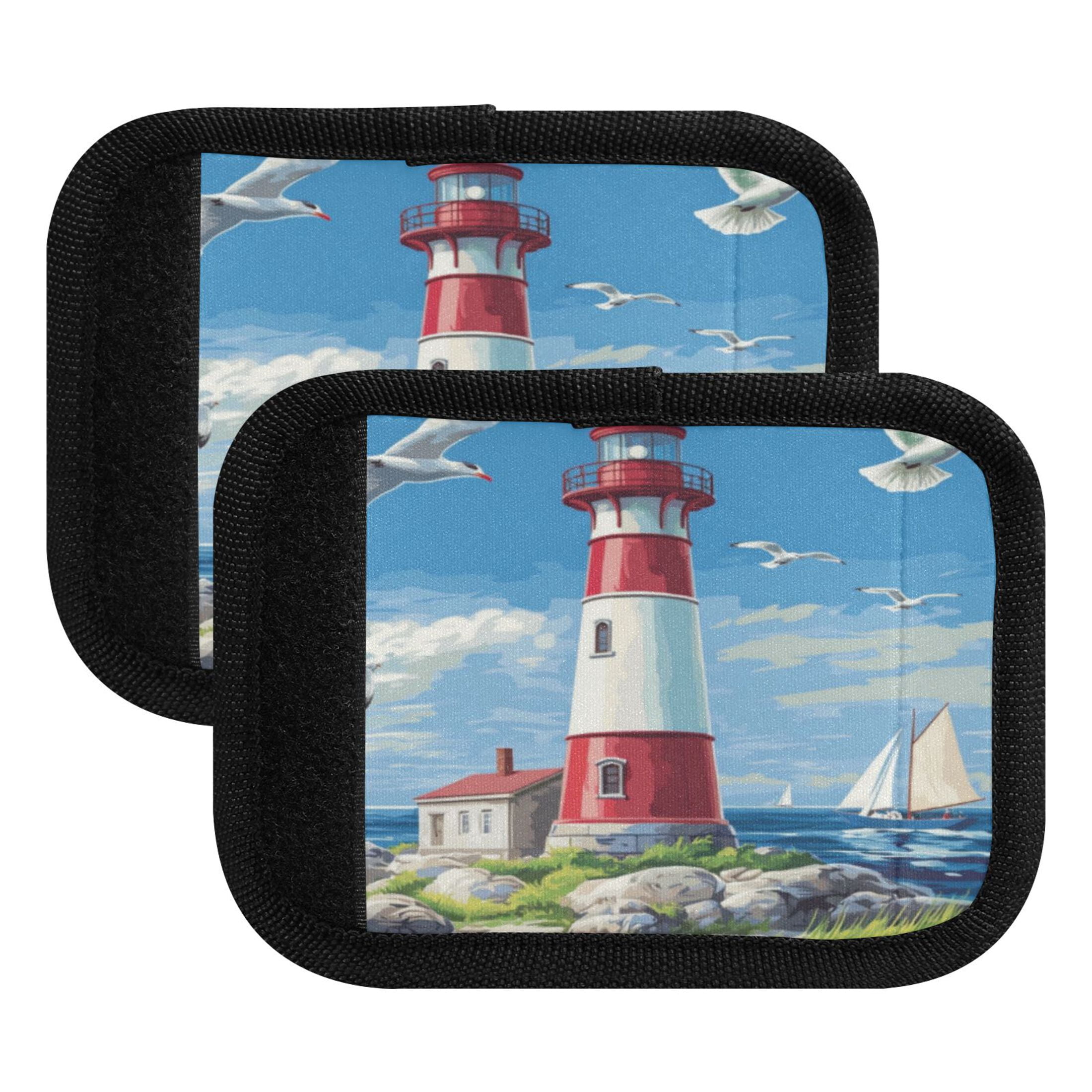 Wobogo Coastal Lighthouse Luggage Handle Wrap 4Pcs Made of Neoprene is ...