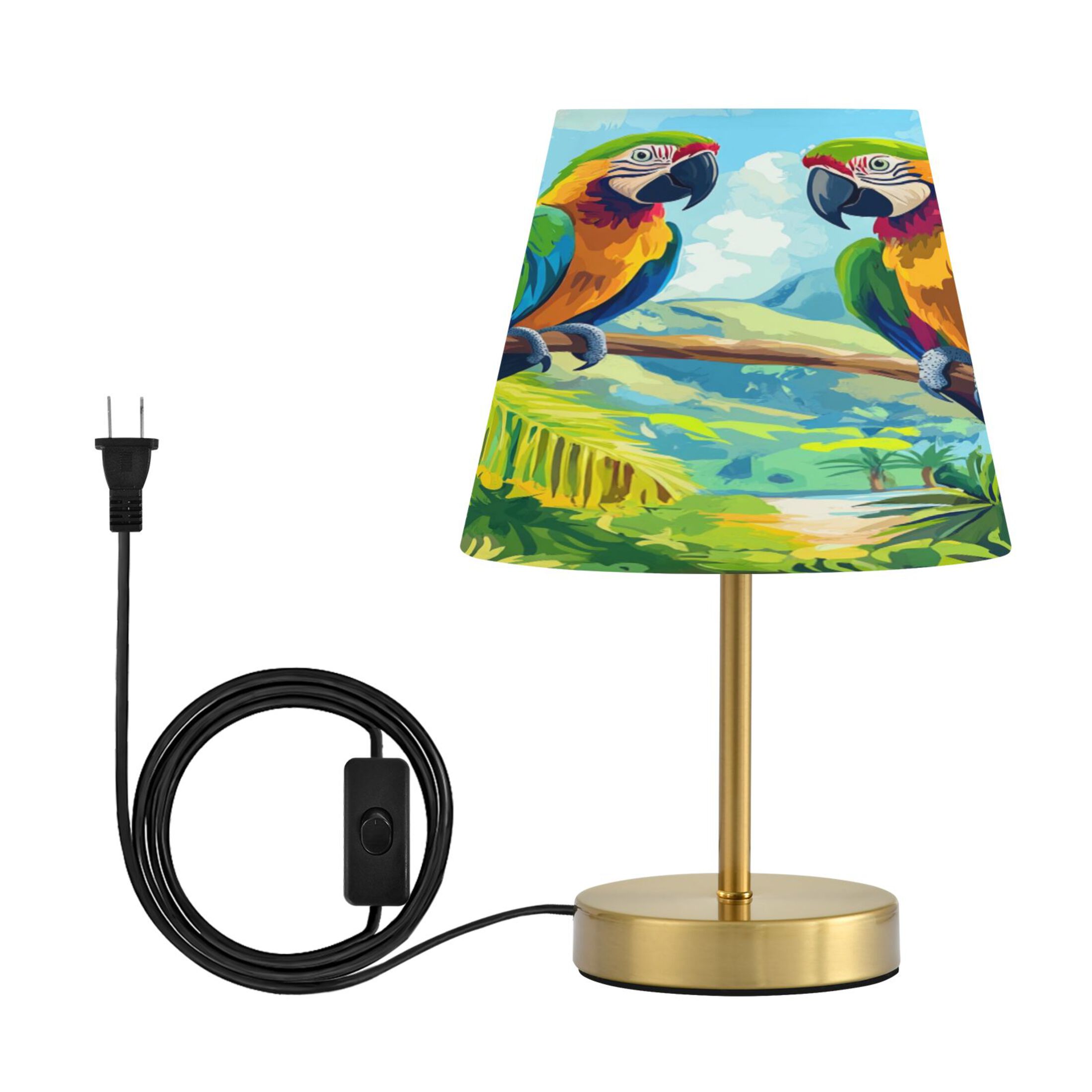 Wobogo Colorful Parrot Table Lamps Three-channel Adjustable Lighted ...