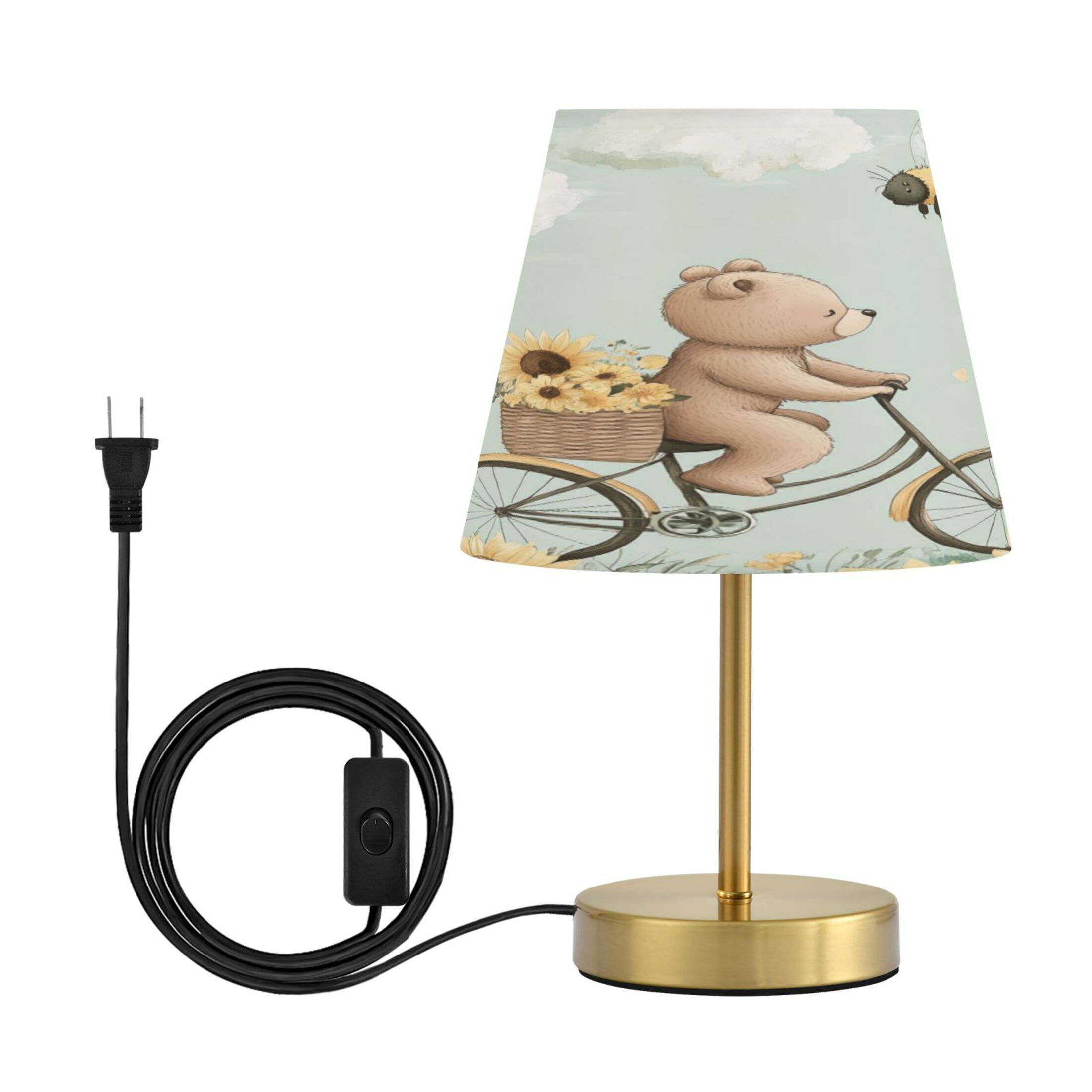 Wobogo Cut Bear Riding Bicycle Table Lamps Three-channel Adjustable ...