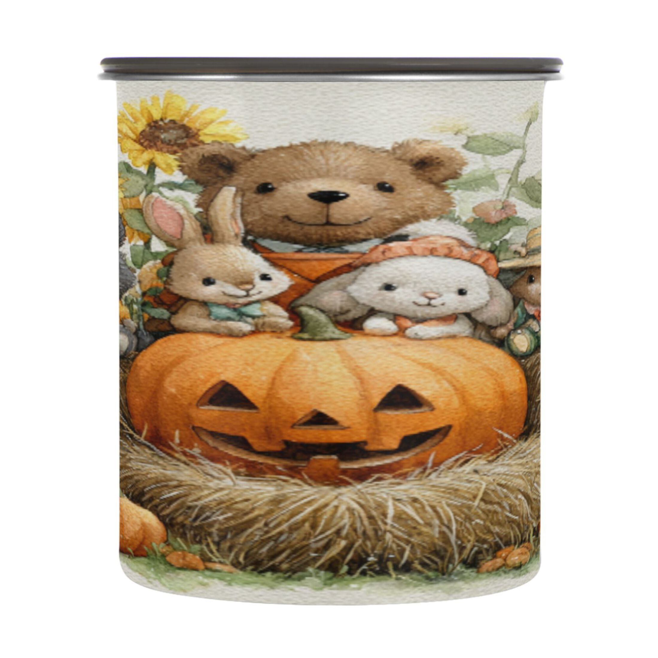 Wobogo Cute Animals Food Storage Jars 304 Food Grade Stainless Steel ...