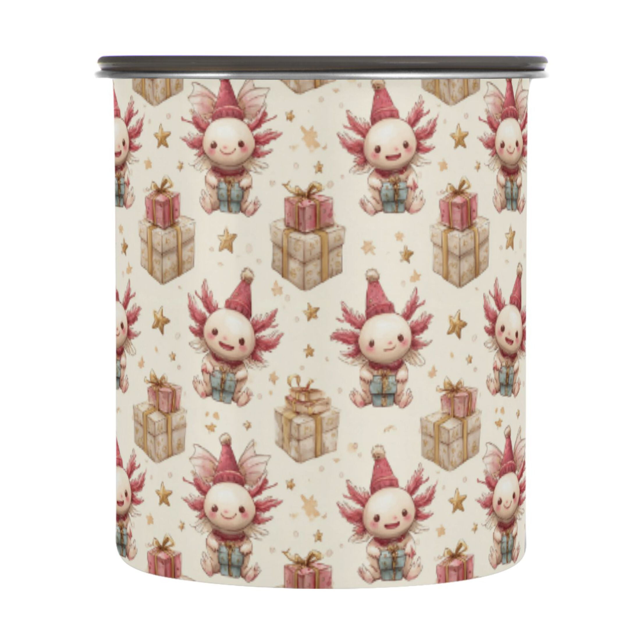 Wobogo Cute Chibi Axolotls Food Storage Jars 304 Food Grade Stainless ...
