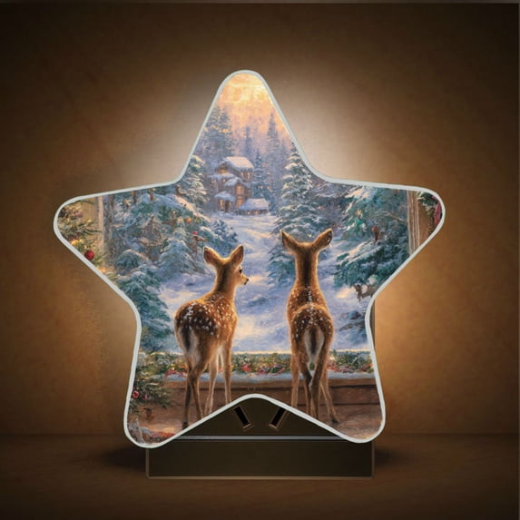 Wobogo Cute Deer LED Star Night Light 0.2 Watt Wall Plug Dusk to Dawn ...