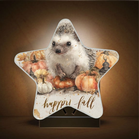 Wobogo Cute Hedgehog LED Star Night Light 0.2 Watt Wall Plug Dusk to ...