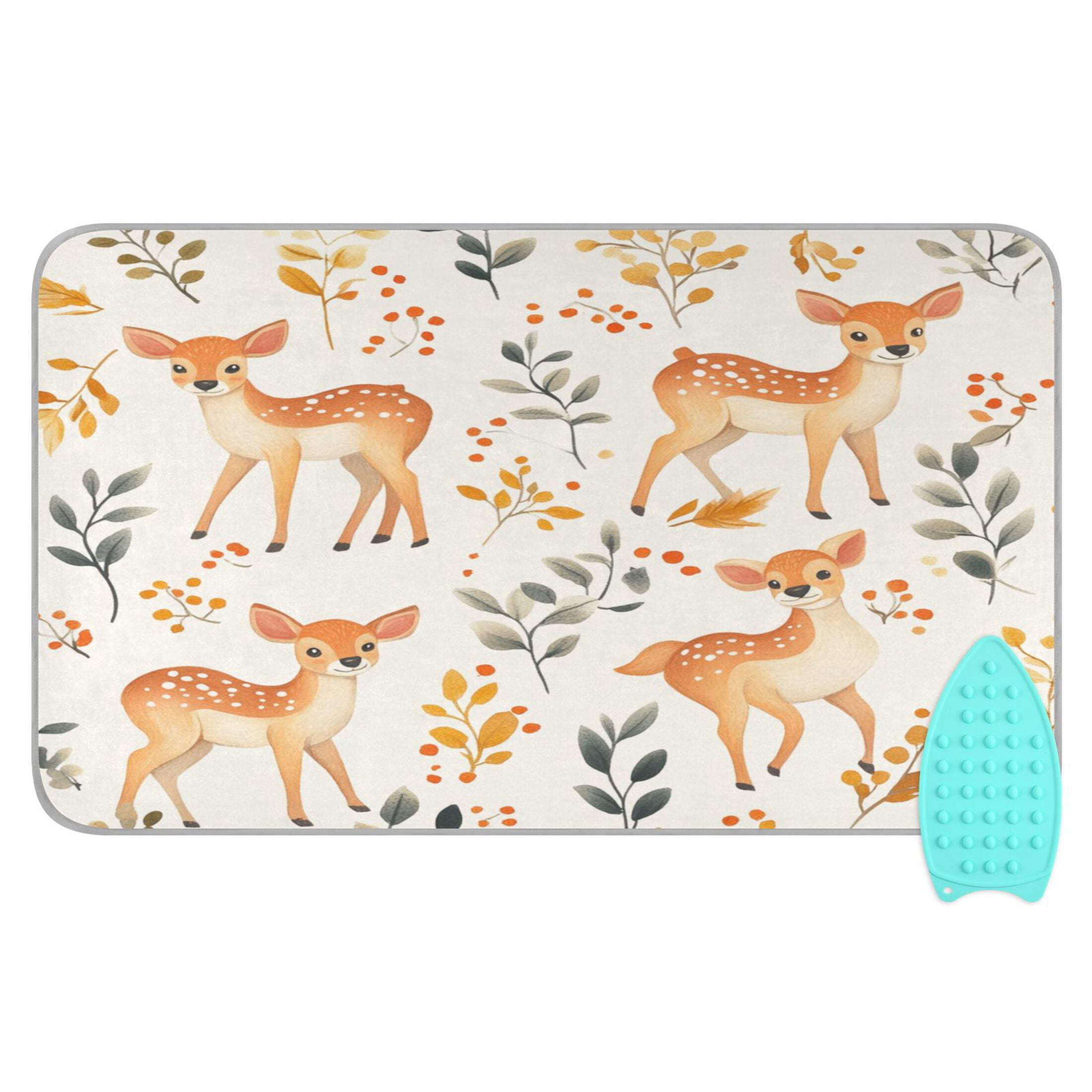 Wobogo Cute Sika Deer Ironing Mat Blanket Quilted Washer Dryer Heat ...