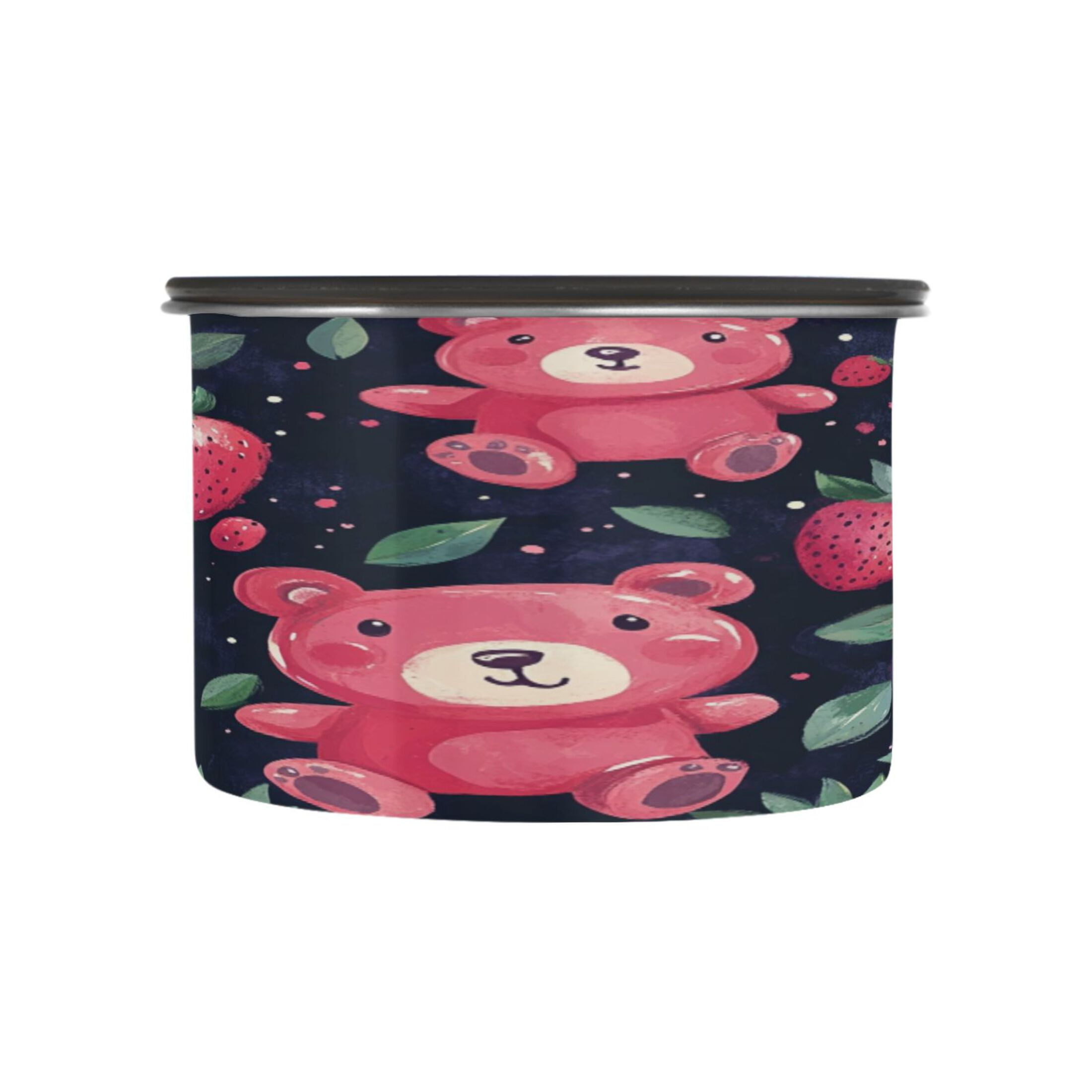 Wobogo Cute Strawberry Bear Food Storage Jars 304 Food Grade Stainless ...