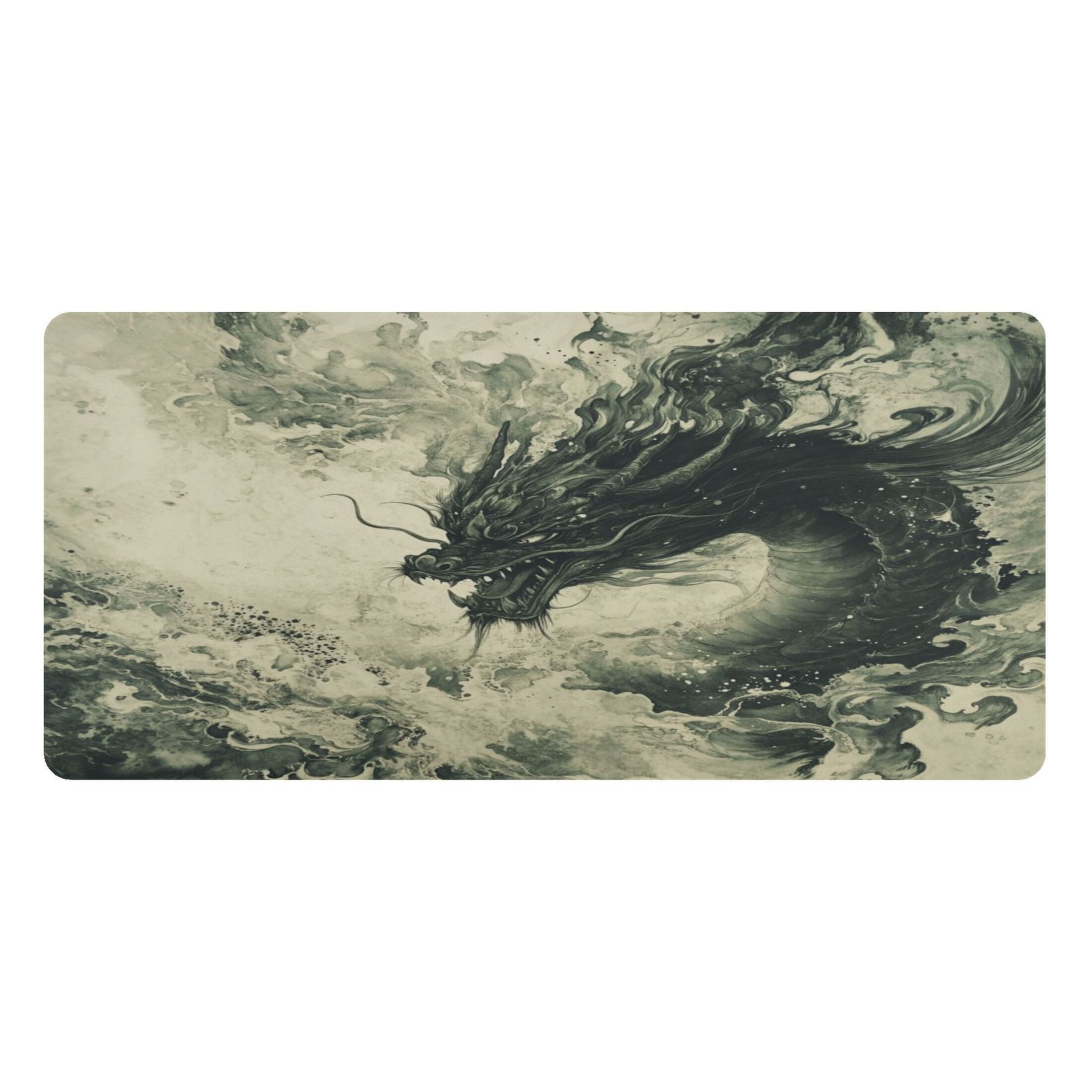Wobogo Dark Green Dragon Gaming Mouse Pad Non-slip Leather Desk Mat ...