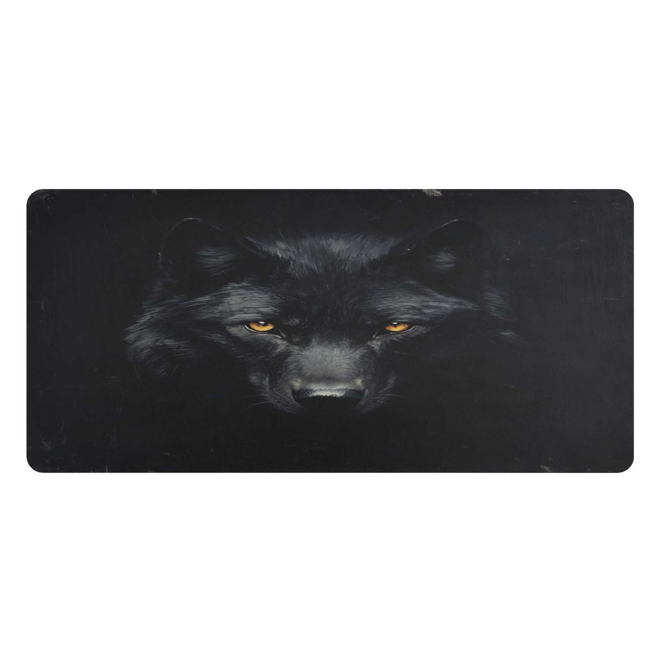 Wobogo Dark Wolf Face Gaming Mouse Pad Non-slip Leather Desk Mat Water ...